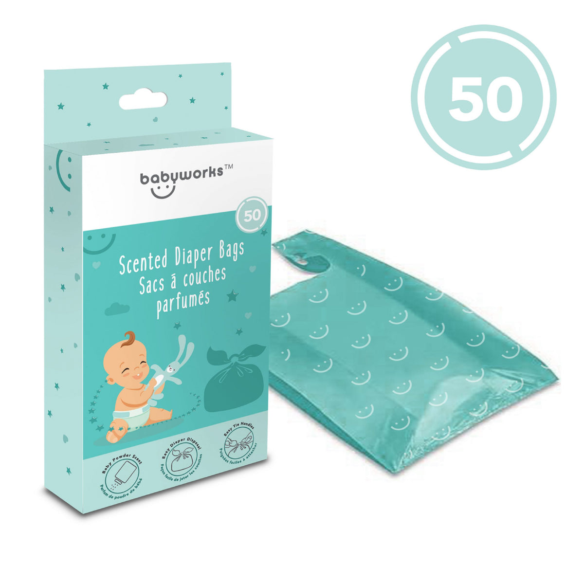 babyworks™ Scented Diaper Bags - 50 pk – Leda Health Innovations